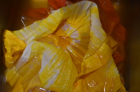 Natural turmeric tie dye